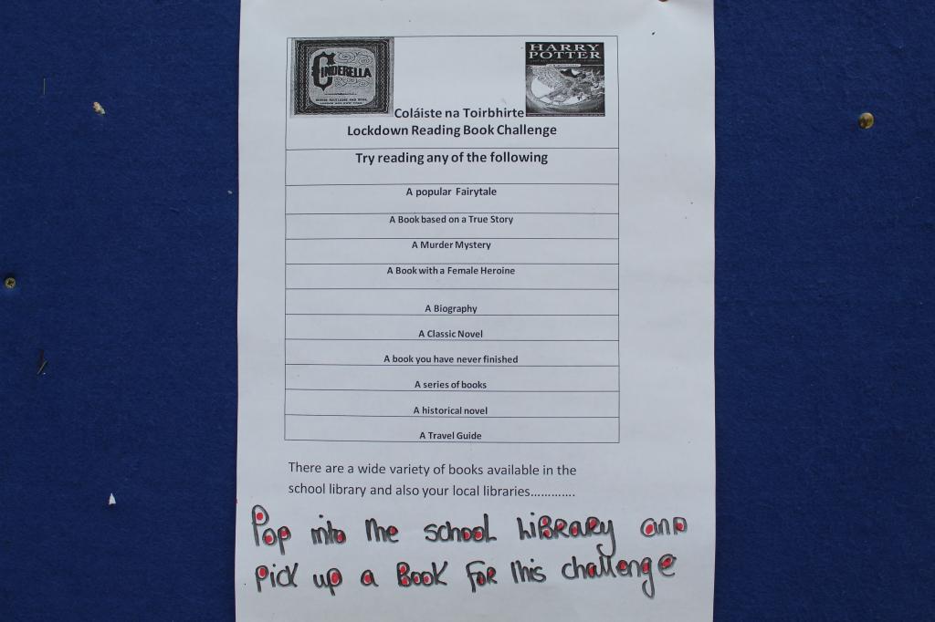 Library Lockdown Reading Challenge | Coláiste na Toirbhirte